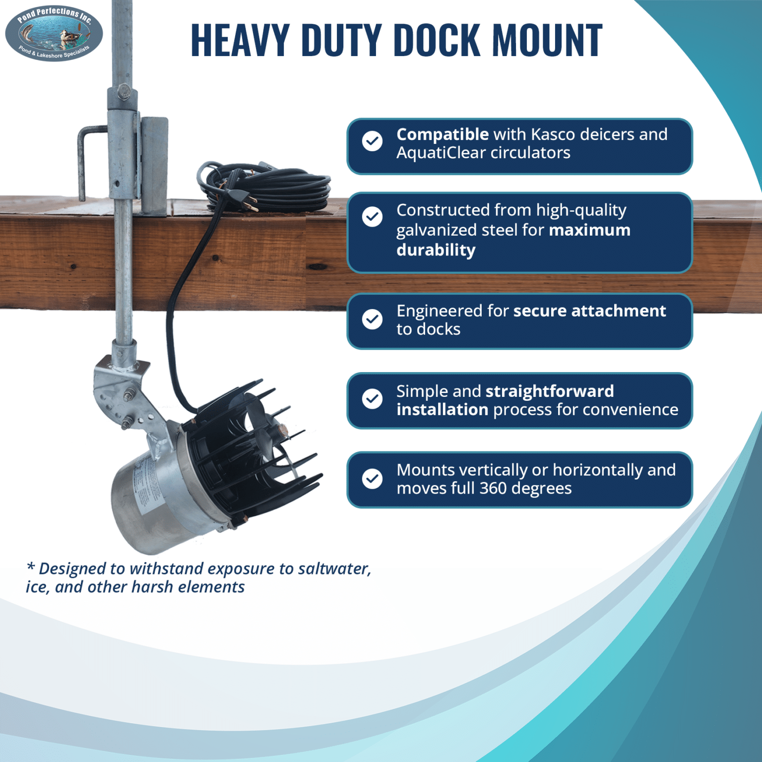 Shop Heavy Duty Dock Mount | Pond Perfections